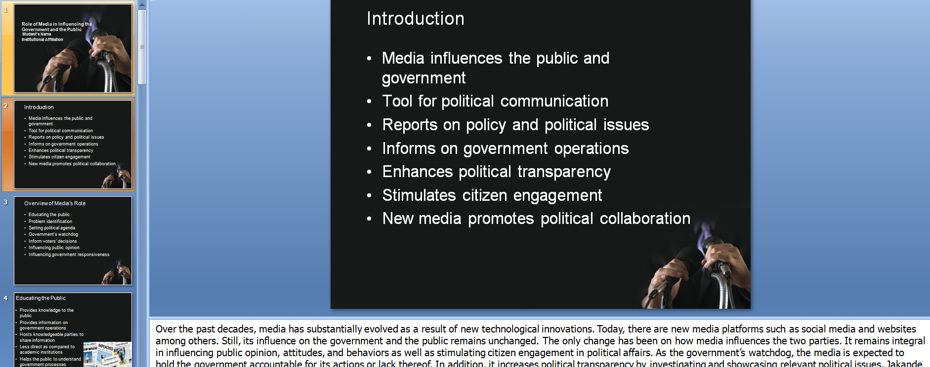 (Solution) Poli 330N Week 2 Assignment: The Role of Media in ...